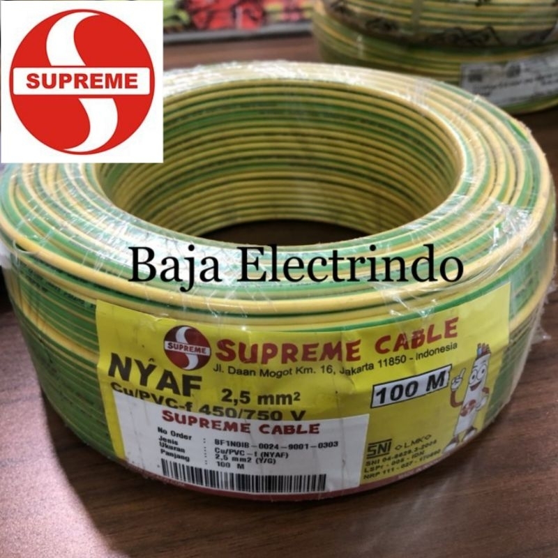 Jual Kabel Grounding Serabut NYAF 2,5mm SUPREME @100m NYAF 1 x 2,5 1 x 2.5 mm NYAF 2.5mm SUPREME ...