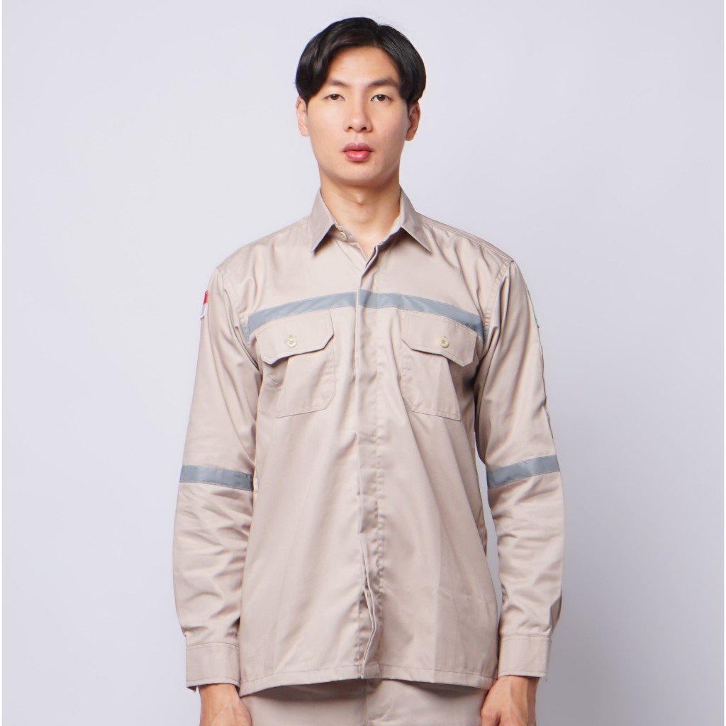 Jual Baju Kerja Proyek Kemeja Safety Lengan Panjang Seragam Kerja ...