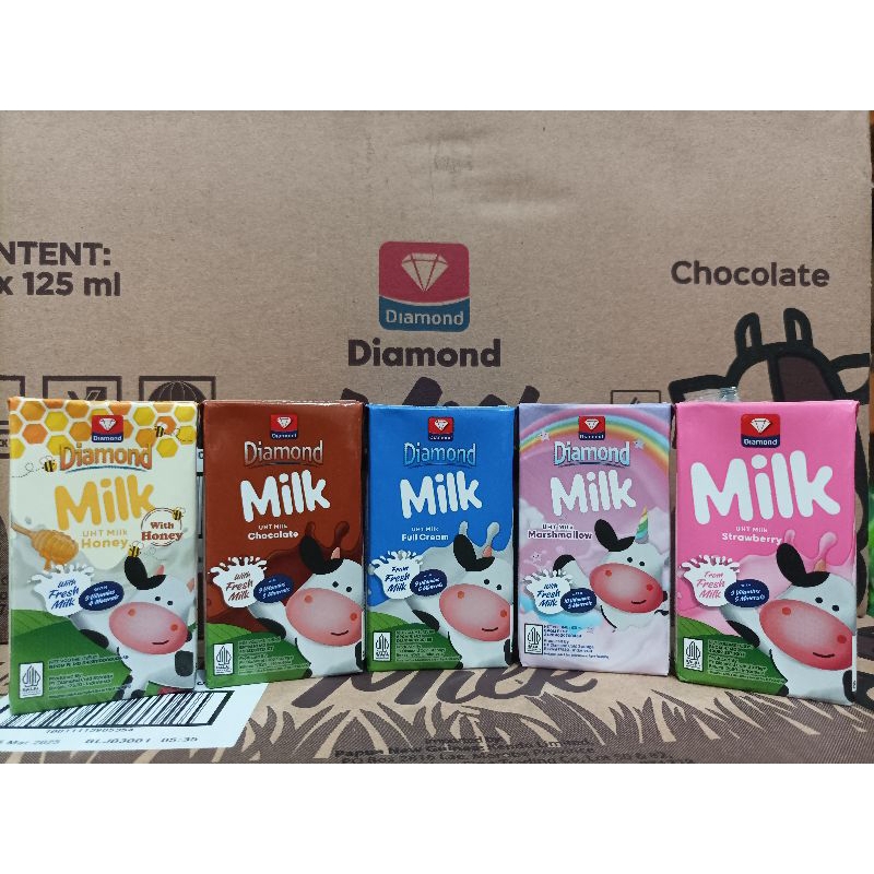 Jual Susu Diamond uht 125ml 1 dus | Shopee Indonesia