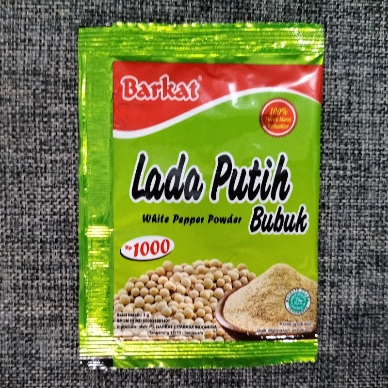 Jual Bumbu LADA PUTIH Bubuk 5gr Barkat Padang asli khas Minang | Shopee ...