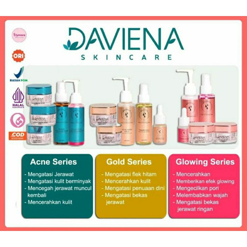 Jual DAVIENA SKINCARE ORIGINAL // Paket lengkap isi 5 // | Shopee Indonesia