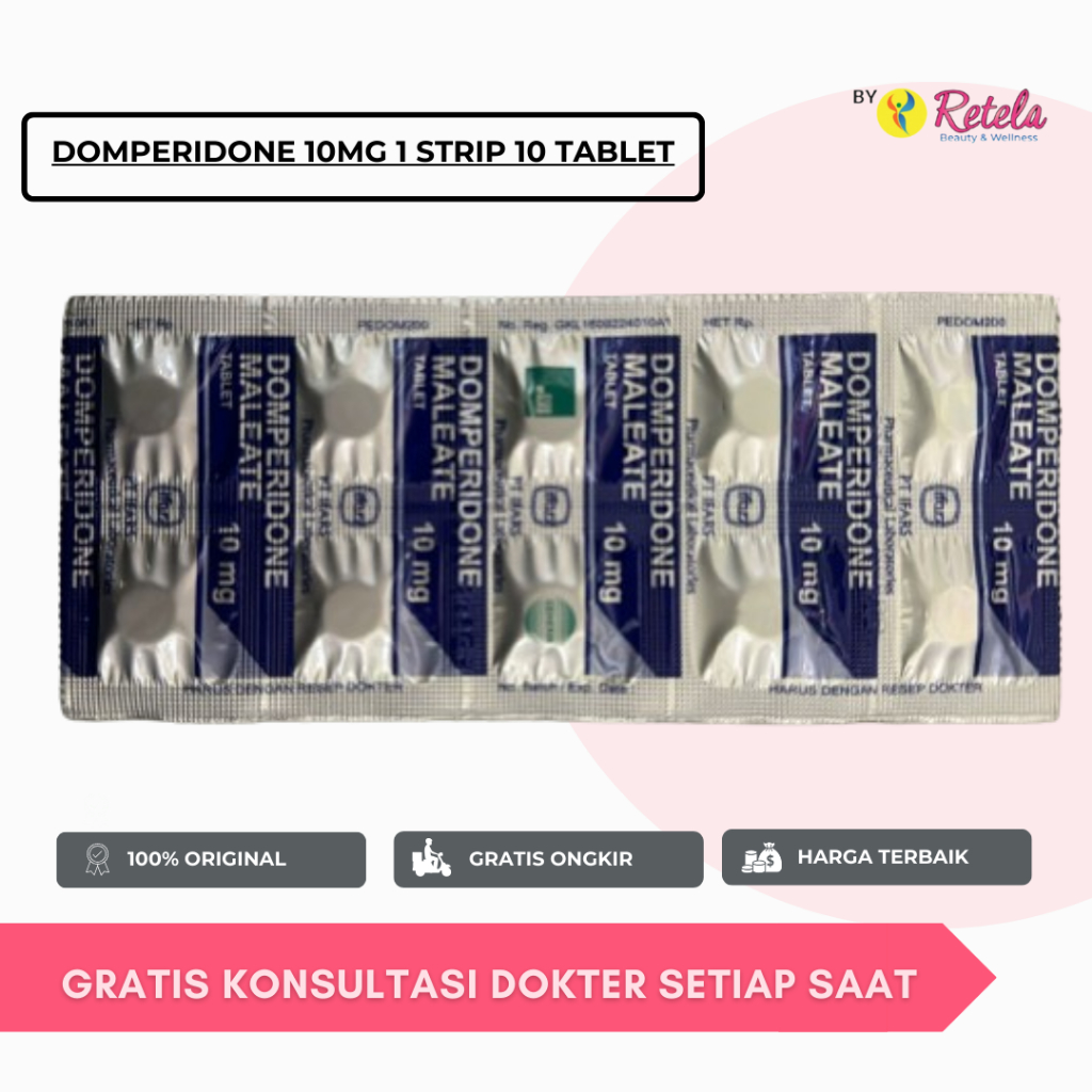 Jual DOMPERIDONE 10MG 1 STRIP 10 TABLET | Shopee Indonesia