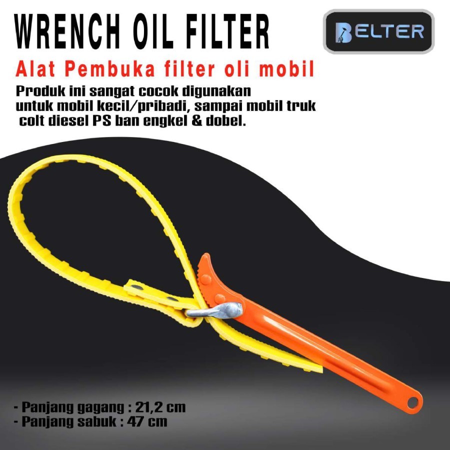 Jual 12 Inch Kunci Filter Oli Kulit Sabuk Alat Pembuka Filter Oli Mobil ...