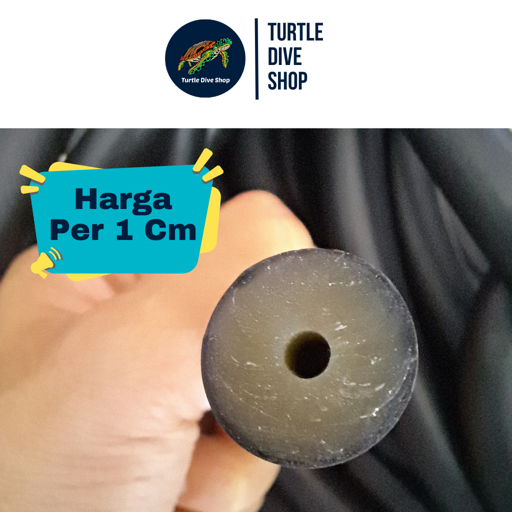 Jual Rubber Speargun Full Black 16mm Per 1 Cm karet panah ikan 16 mm ...