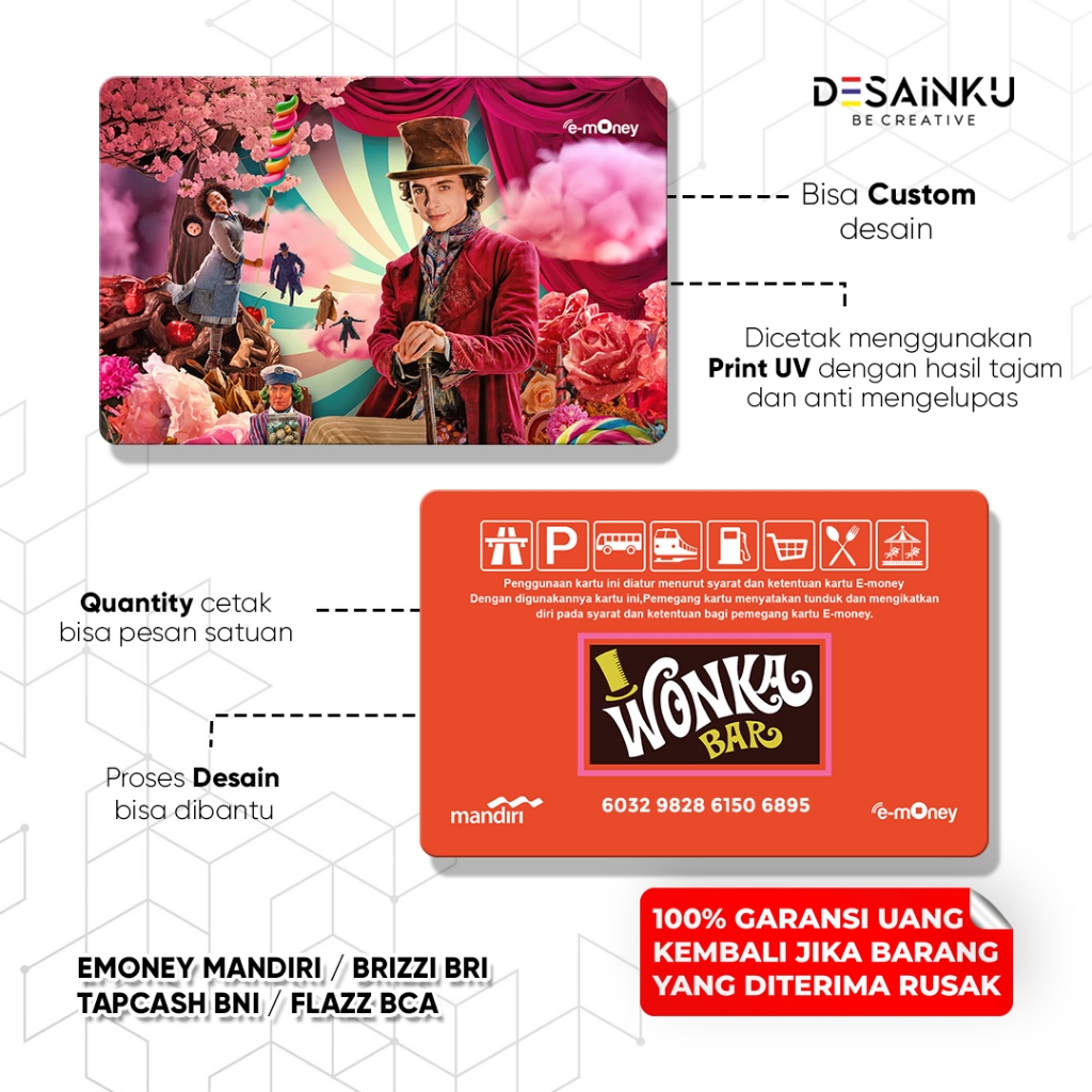 Jual Emoney/Tap Cash/Flazz/Brizzi/ WILLY WONKA 2023 / FILM WILLY WONKA ...