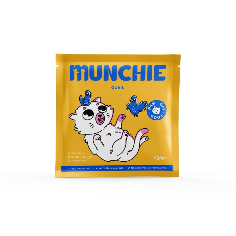 Jual MUNCHIE Raw Cat Food - Makanan Kucing - Whole Quail 250 GR ...