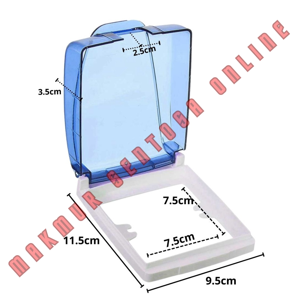 Jual SAKLAR COVER PENUTUP SAKLAR TOMBOL LAMPU STOP KONTAK ANTI AIR Biru ...