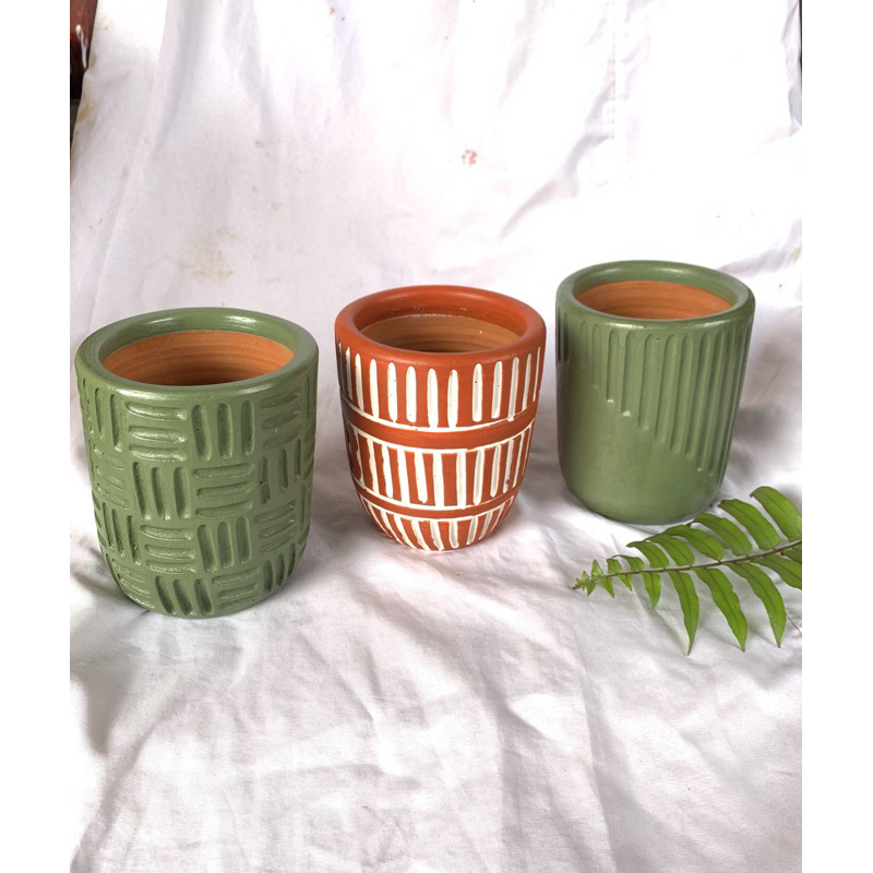 Jual pot kapsul warna ukir D10cm T12cm | Shopee Indonesia