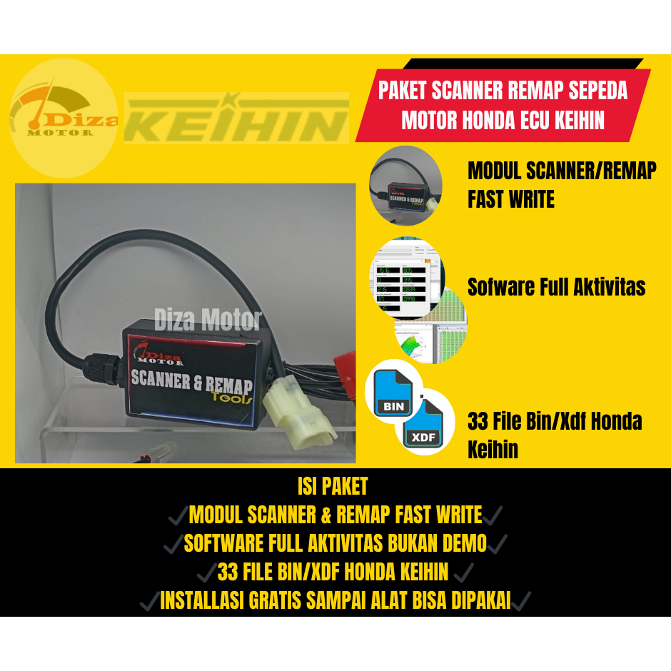 Jual Paling MURAH Alat Scanner/Remap/Flasher Sepeda Motor Honda Keihin ...
