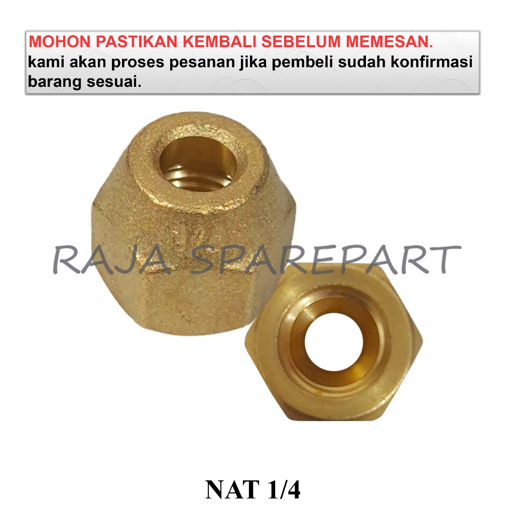 Jual N1/4 NUT / NAT / NEPEL PIPA AC UKURAN 1/4" | Shopee Indonesia