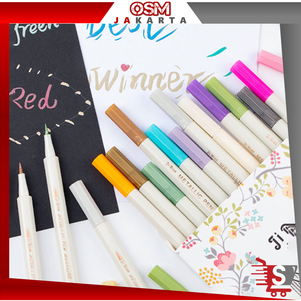 Jual OSM JKT S6219 Spidol Warna Pena Aesthetic / Pena Kuas Metalik ... Jual OSM JKT S6219 Spidol Warna Pena Aesthetic / Pena Kuas Metalik ...