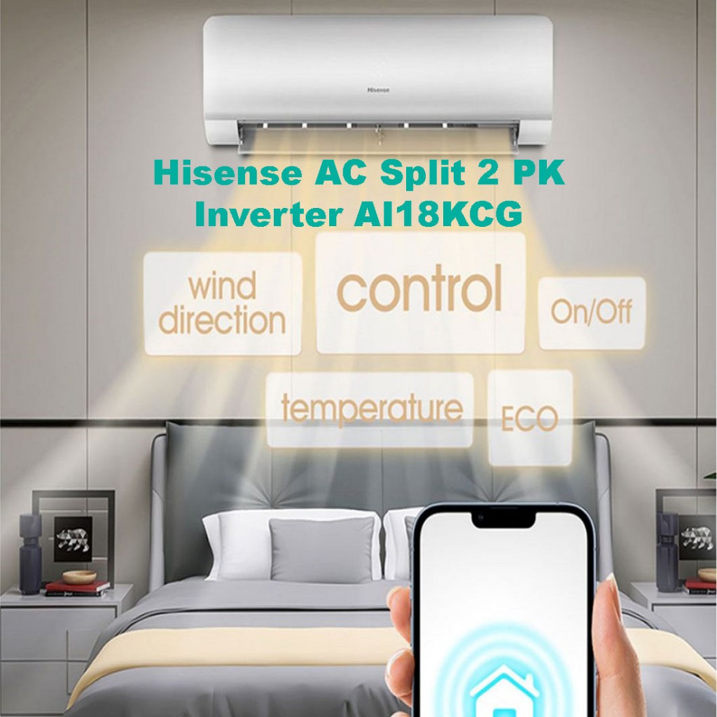 Jual Hisense AC Split 2 PK Inverter AI18KCG | Shopee Indonesia