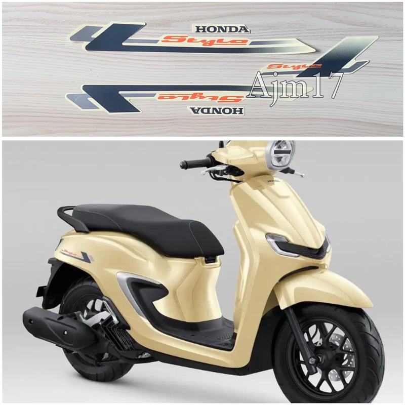 Jual STIKER STRIPING MOTOR HONDA STYLO 160 2024 KREM CREAM GLAM BEIGE ...