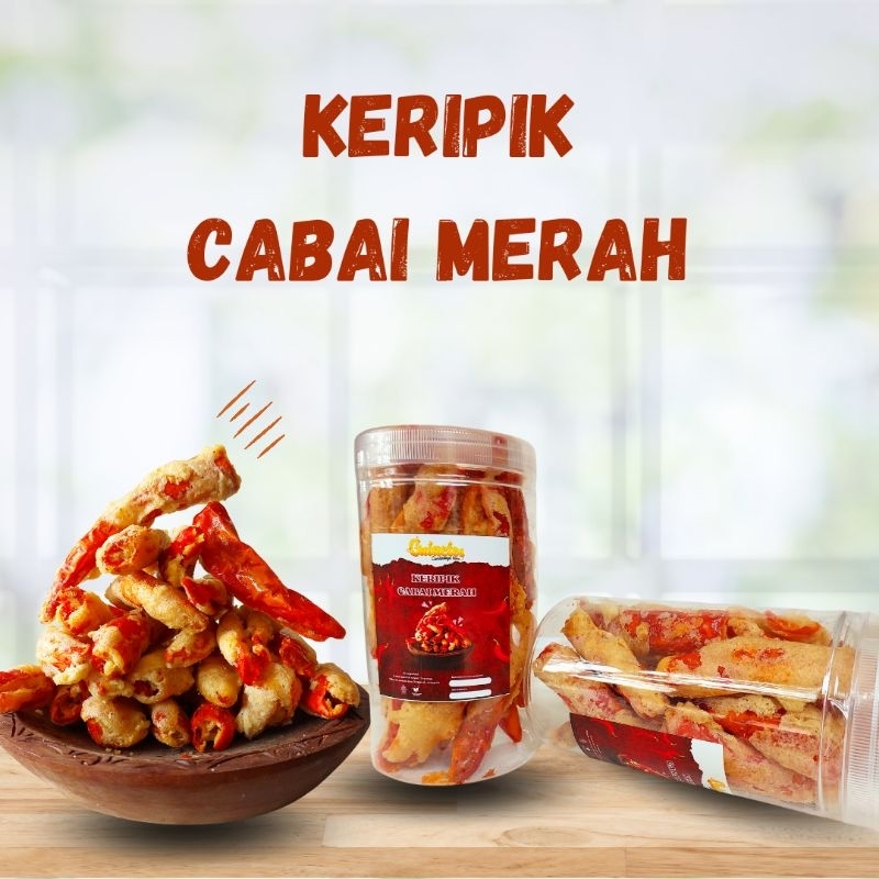 Jual KERIPIK CABAI MERAH (1000 ML) | FREE LOGAM MULIA | KERIPIK CABAI ...