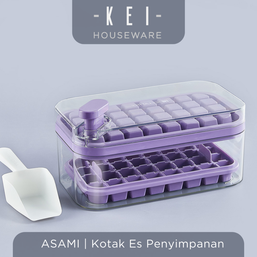 Jual 【KEI】 ASAMI Cetakan Tingkat Es Ice Mnimalis Wadah Es Batu Mudah ...