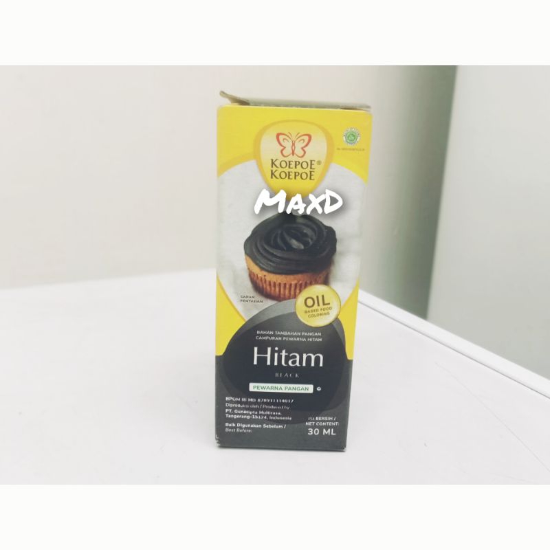 Jual Koepoe Koepoe Pewarna Makanan Oil Warna Hitam 30ml 1 Pcs (EXP. 18 ...