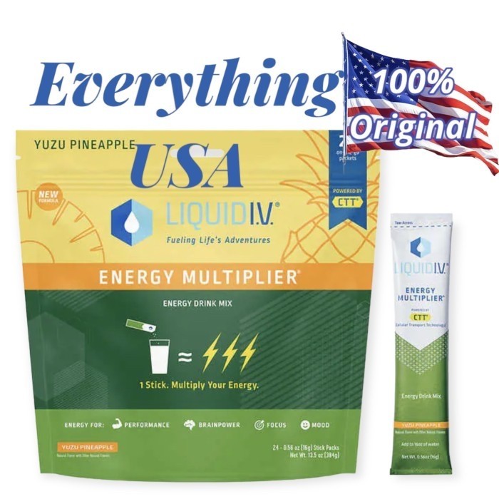 Jual LIQUID I.V - ENERGY MULTIPLIER ENERGY DRINK POWDER (RASA YUZU PINEAPPLE) | Shopee Indonesia