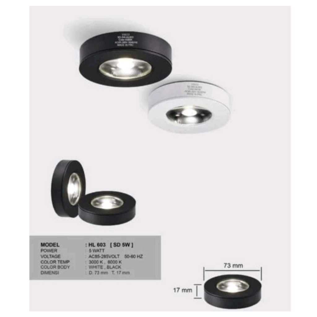 Jual Lampu Downlight OB Spot 7W LED Spotlight Lemari Cabinet | Shopee ...