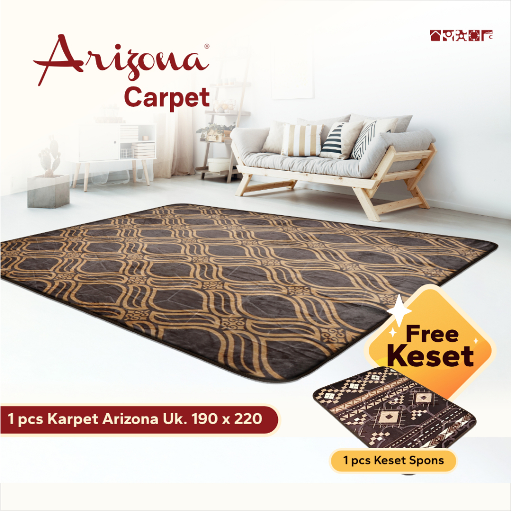 Jual [190x220cm] Cosmo Love Karpet Busa Malaysia Arizona Motif ...