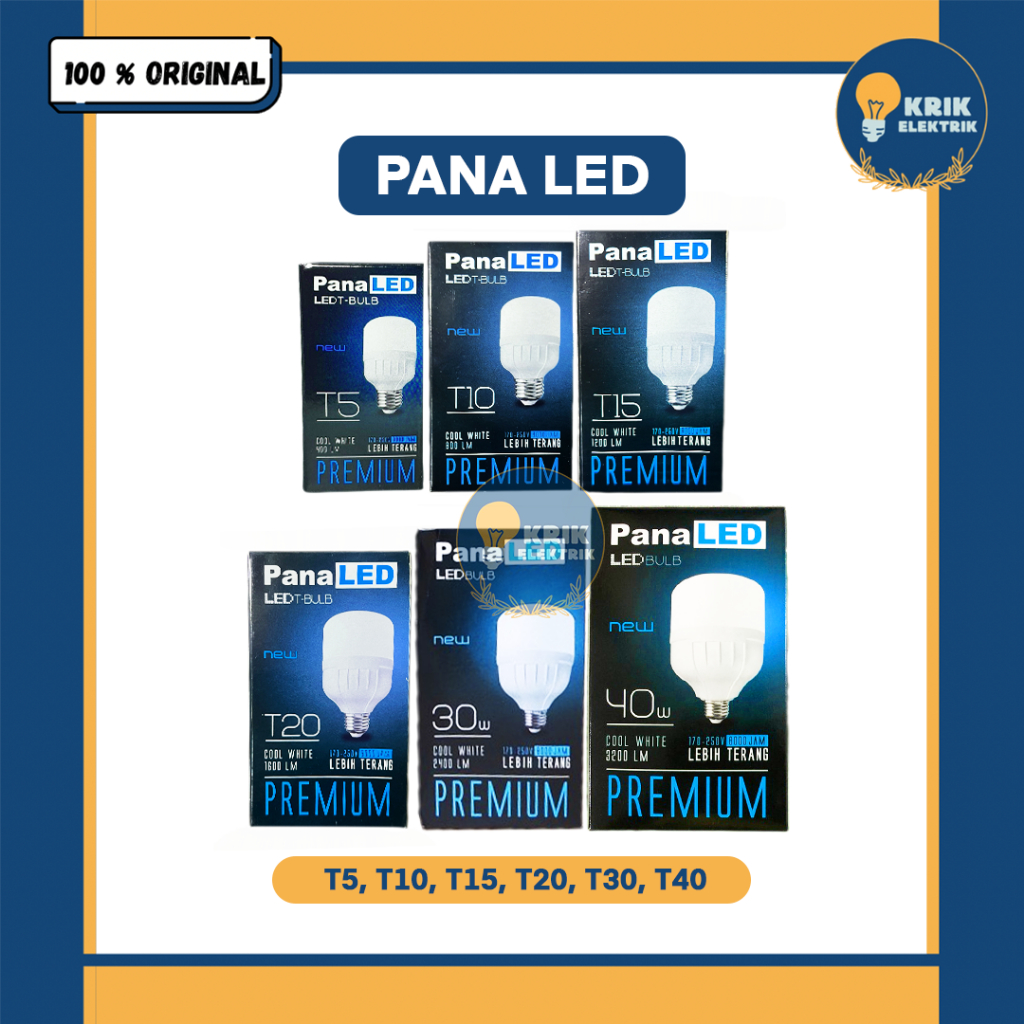 Jual PANALED PREMIUM Lampu / Bohlam LED Capsule 5 watt - 40 watt Cahaya Putih | Shopee Indonesia