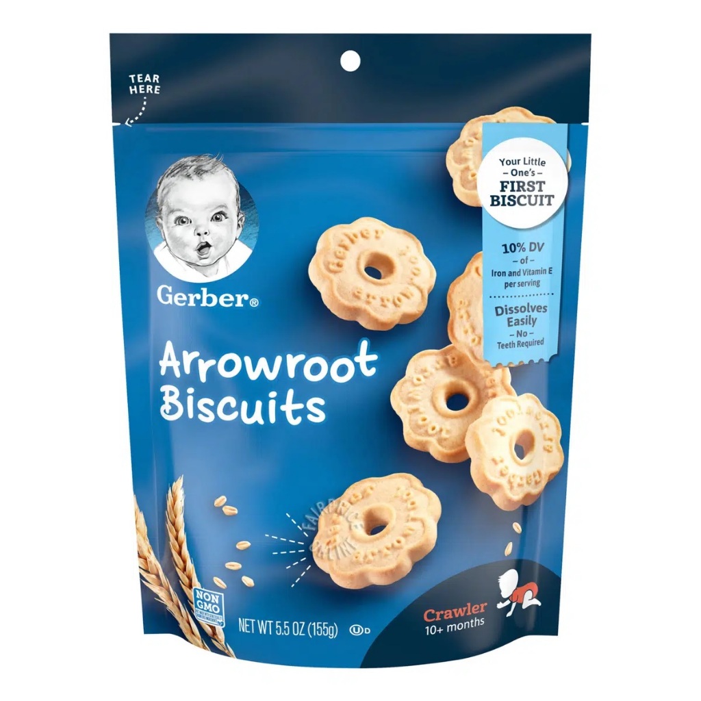 Jual Gerber Baby Biscuits Arrowroot 155g | Shopee Indonesia
