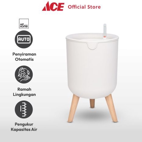 Jual GROSIR Ace Arthome Pot Penyiram Tanaman Otomatis Putih Wadah Bunga ...