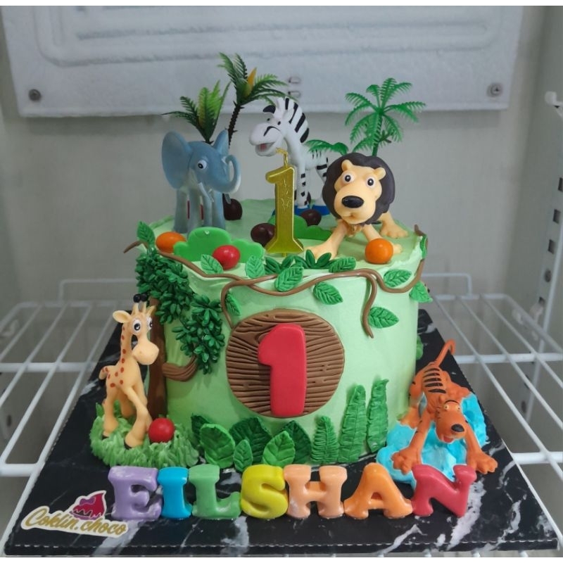Jual KUE ULANG TAHUN ANIMAL ZOO / KUE ULTAH BINATANG ZOO / CUSTOM CAKE / CAKE BIRTHDAY CUSTOM ...