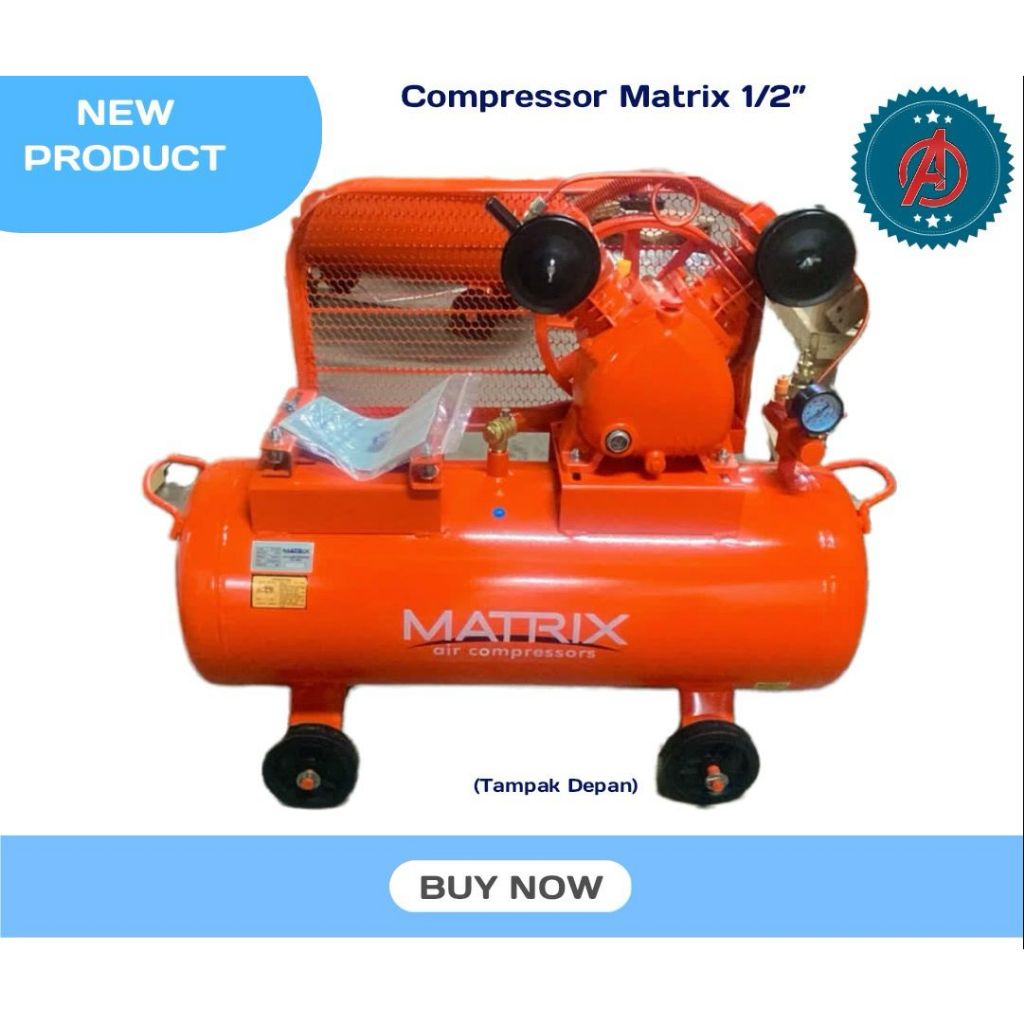 Jual Kompressor Angin Matrix 1/2 HP 60L MTX-2051/ Air Compressor 1/2 HP ...