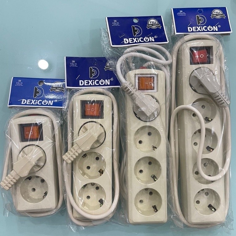 Jual Stop Kontak Kabel + Arde 2/3/4/5 Lubang Dexicon | Shopee Indonesia