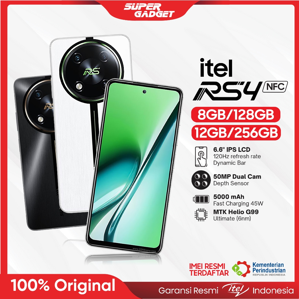 Jual iTel RS4 8/128 12/256 GB RAM 8GB 12GB ROM 128GB 256GB HP Smartphone Android Garansi Resmi ...