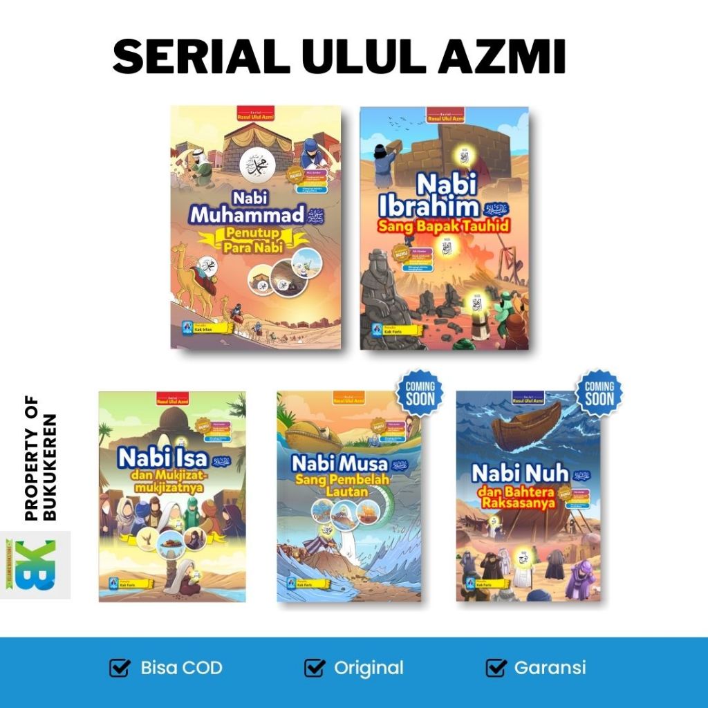 Jual (Ecer) Serial Nabi Rasul Ulul Azmi Nabi Nuh Ibrahim Musa Isa ...