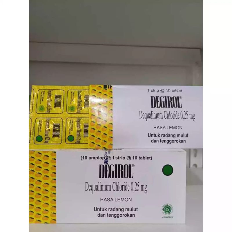 Jual Degirol (Dequalinium Chloride 0,25mg) tablet hisap untuk radang ...