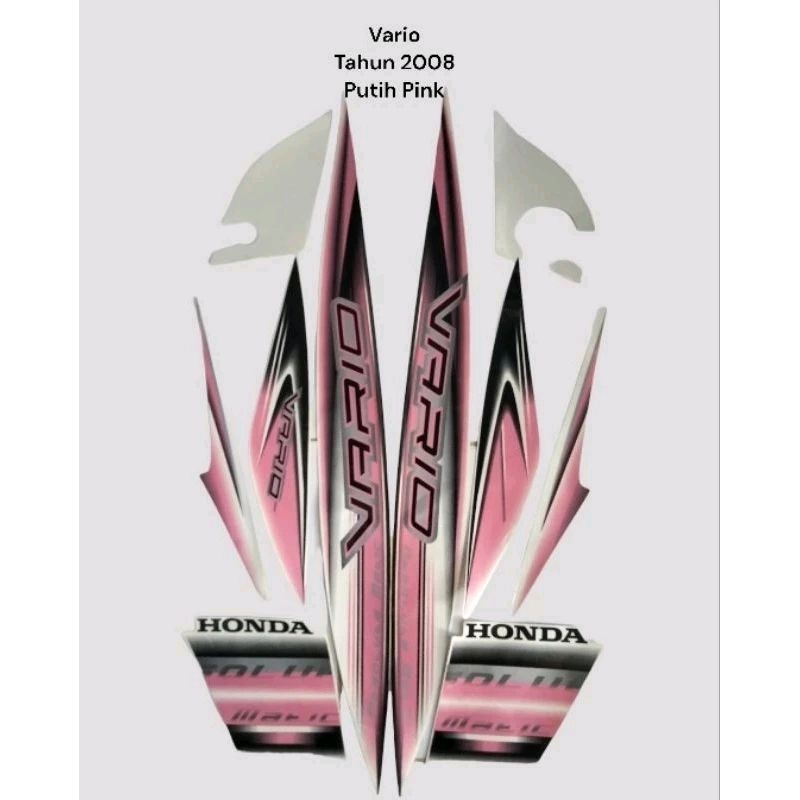 Jual STICKER STRIPING LIS STANDAR MOTOR HONDA VARIO TAHUN 2008 PUTIH ...