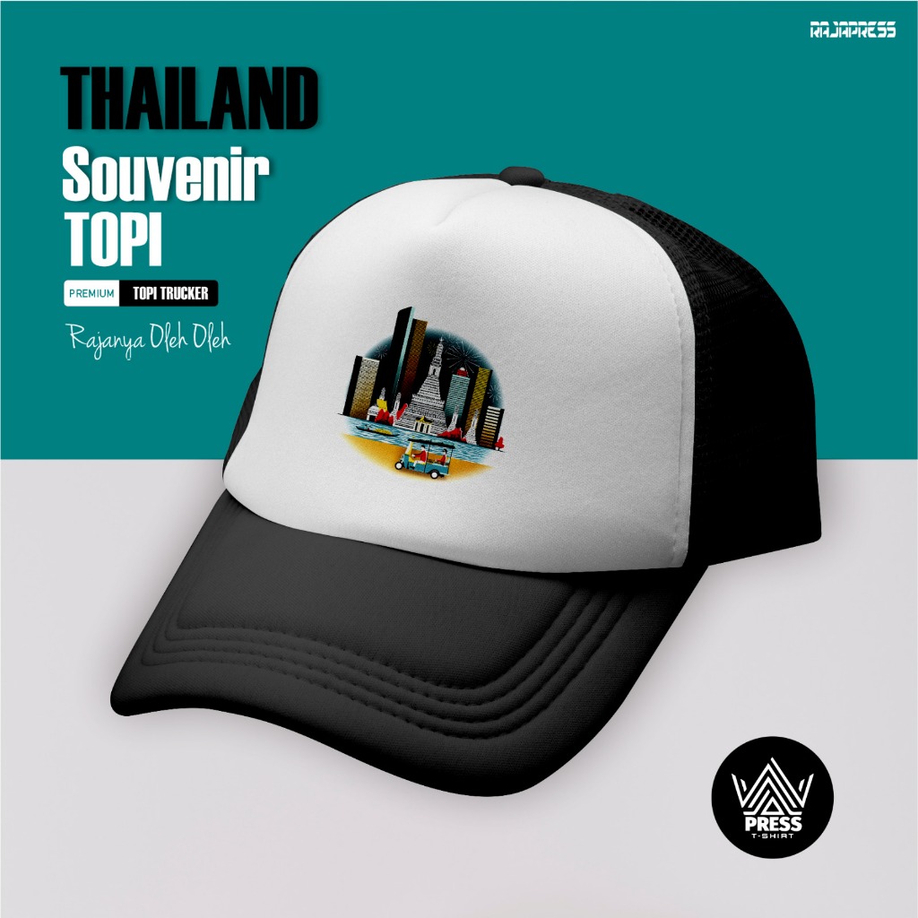 Jual Topi jaring trucker oleh oleh Thailand, Bangkok banyak varian ...