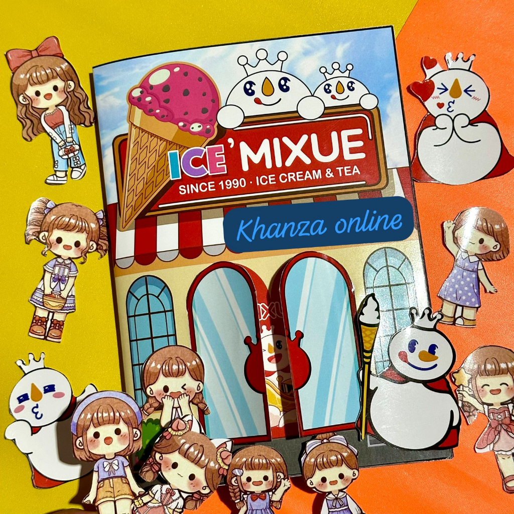 Jual MIXUE ICE CREAM PAPERBOOK QUIETBOOK Mainan edukatif anak terbaru ...
