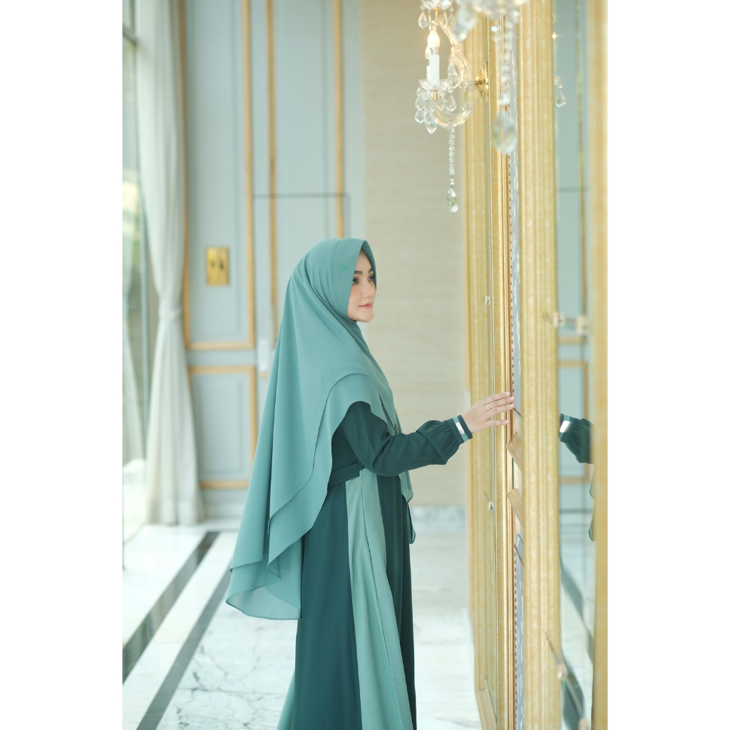 Jual Gamis Syar'i Premium Batari Series DRESS ONLY Monstera (Hijau ...