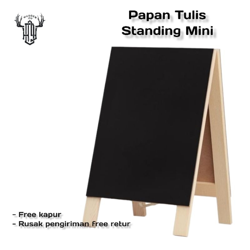 Jual Papan tulis Blackboard Mini Stand Depan Belakang Dekorasi Cafe ...