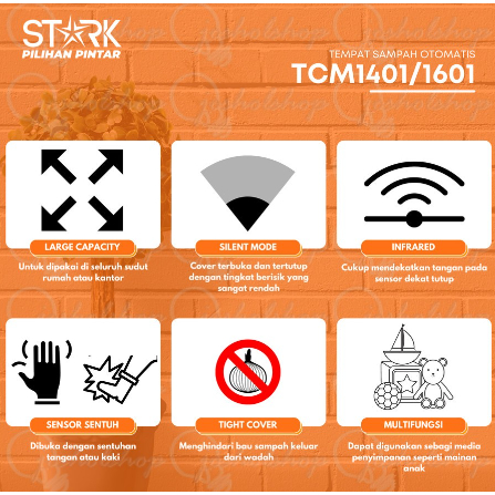 Jual STARK Tempat Sampah Sensor Otomatis BESAR Smart Elektrik 26 Liter 26L | Shopee Indonesia