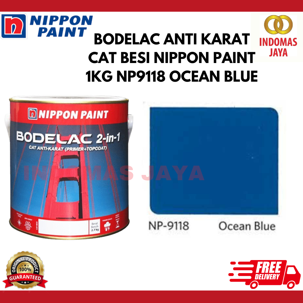 Jual BODELAC ANTI KARAT CAT BESI NIPPON PAINT BODELAC 1KG 2IN1 NP9118 ...