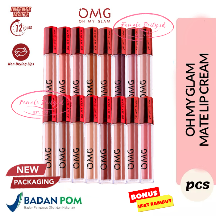 Jual OMG OH MY GLAM Matte Kiss Lip Cream 3,5gr / Mattelast Lipcream OMG Bpom Matte last OMG ...