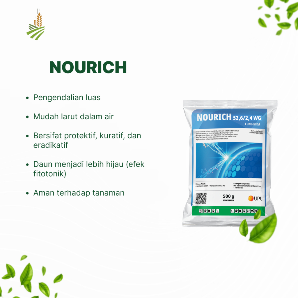Jual Penyehat Tanaman | Nourich Fungisida Sistemik - 500 gram | Shopee ...