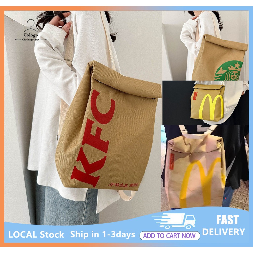 Jual COLOGO Tas Lucu McDonald's Wanita Tas Ransel Lucu Kanvas Tas ...