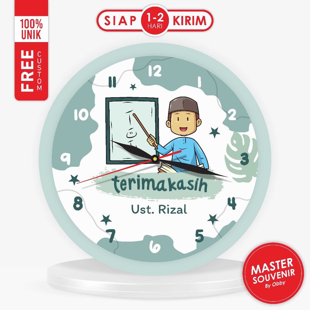 Jual Master Souvenir By Obby - Jam Meja Unik Custom Nama Hadiah Hampers ...