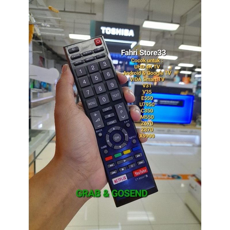 Jual Remote Tv TOSHIBA Smart VIDA Android Tv Google TV | Shopee Indonesia