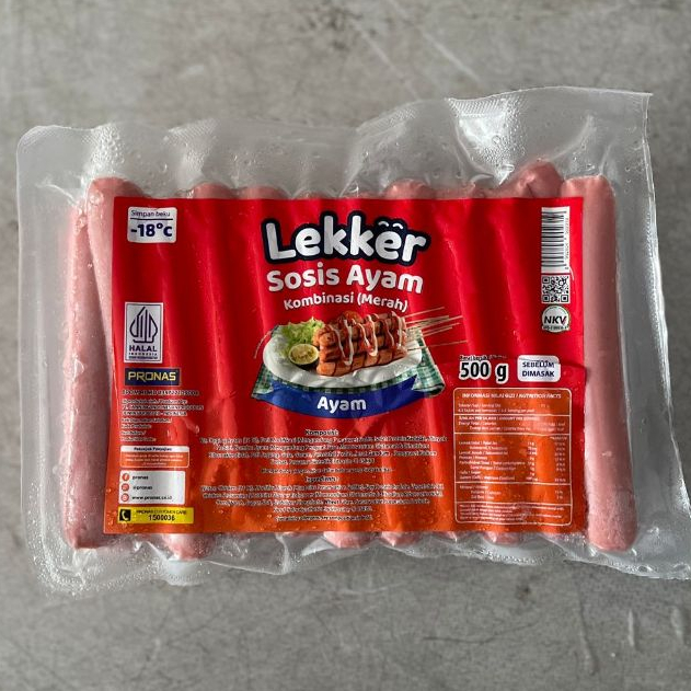 Jual Pronas Lekker Sosis Ayam Merah 500gr | Shopee Indonesia