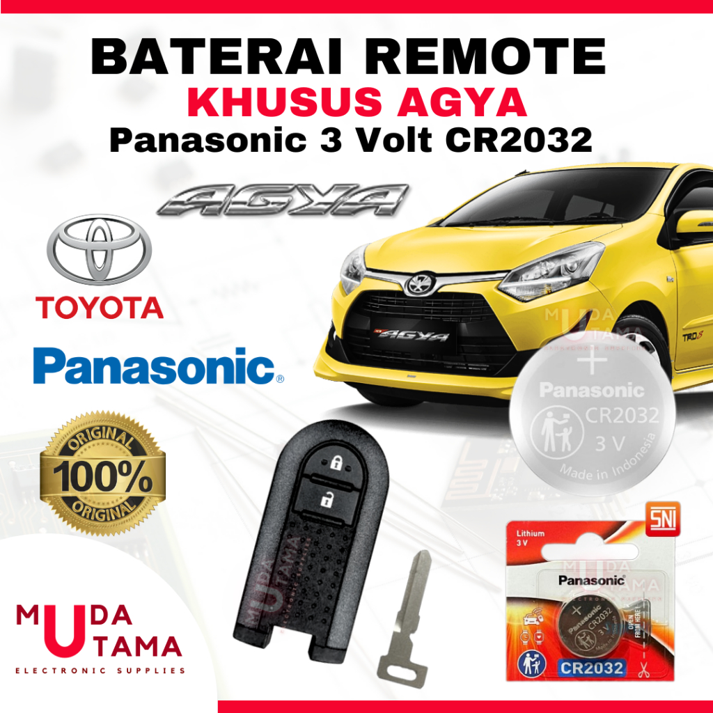 Jual Baterai Remote AGYA - ORIGINAL PANASONIC CR2032 | Battery Remote ...