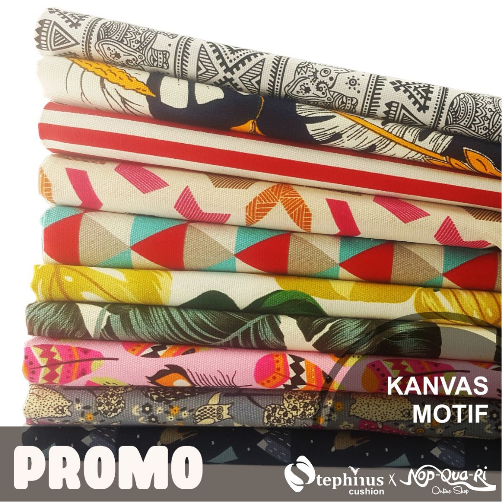 Jual Kain Kanvas 150cm x 45cm Motif - Bahan Tote Bag dsb | Shopee Indonesia