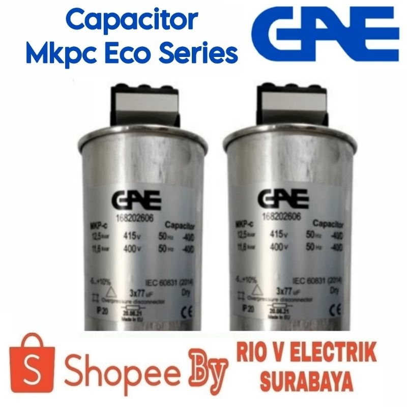 Jual Capacitor GAE MKPc 3P 12,5 kvar 415 VAC 203440014 12.5 kvar Kapasitor Bank GAE MKP-c eco ...