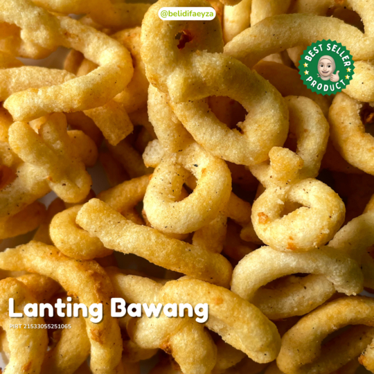 Jual [𝐑𝐄𝐀𝐃𝐘] Lanting Bawang Gurih Super - Cemilan Gurih Asin Pedas ...