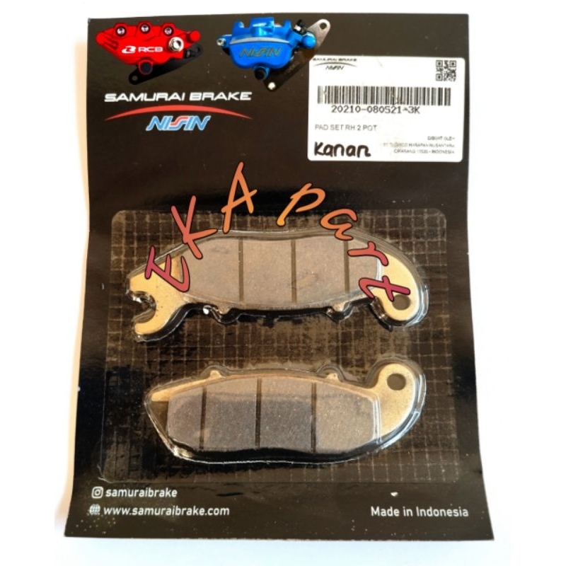 Jual Kampas Rem Nissin Samurai Kaliper 2 Piston Original (Bisa Juga Untuk Kaliper RCB S1/S ...
